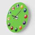 Billiard Balls Wall Clock | Zazzle
