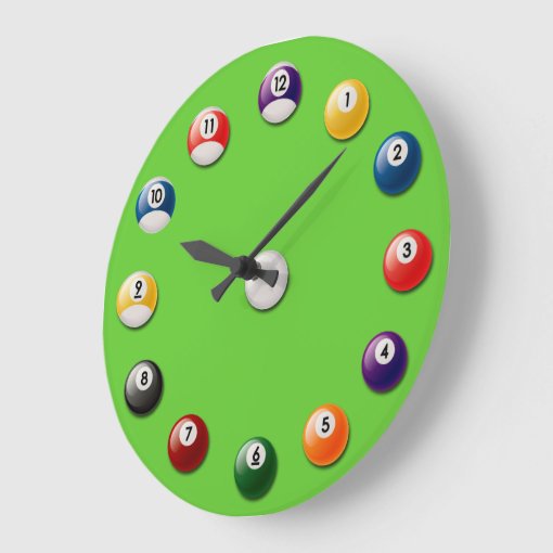 Billiard Balls Wall Clock | Zazzle