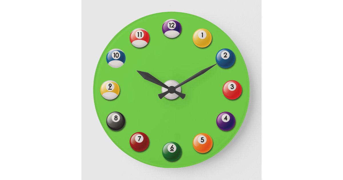 Billiard Balls Wall Clock | Zazzle
