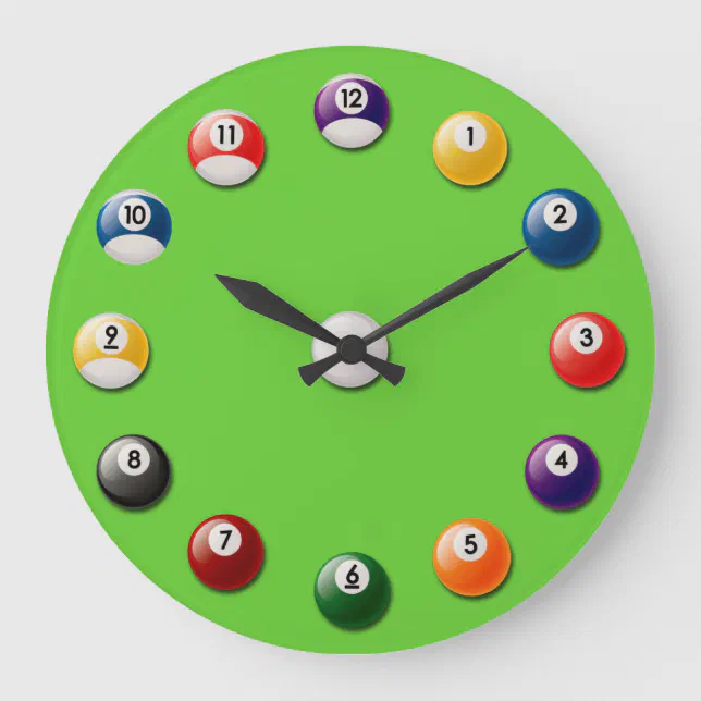 Billiard Balls Wall Clock | Zazzle