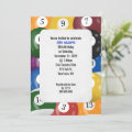 Billiard birthday party theme invitation | Zazzle