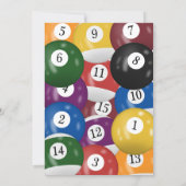 Billiard birthday party theme invitation | Zazzle