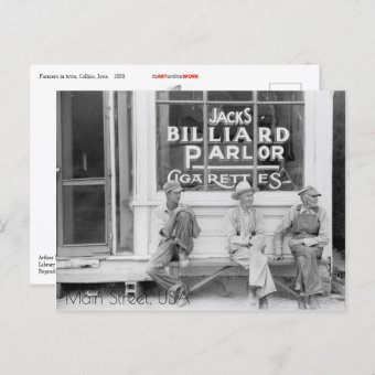 Billiard Parlor On Main Street Postcard | Zazzle