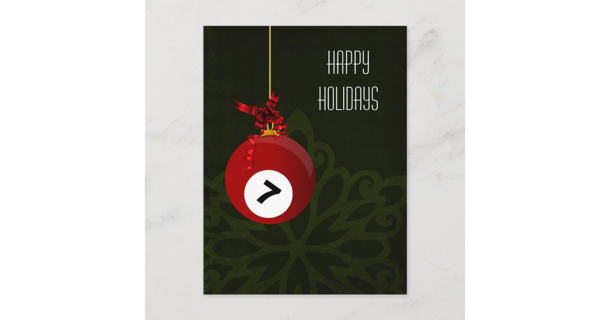 billiard player Christmas Cards | Zazzle