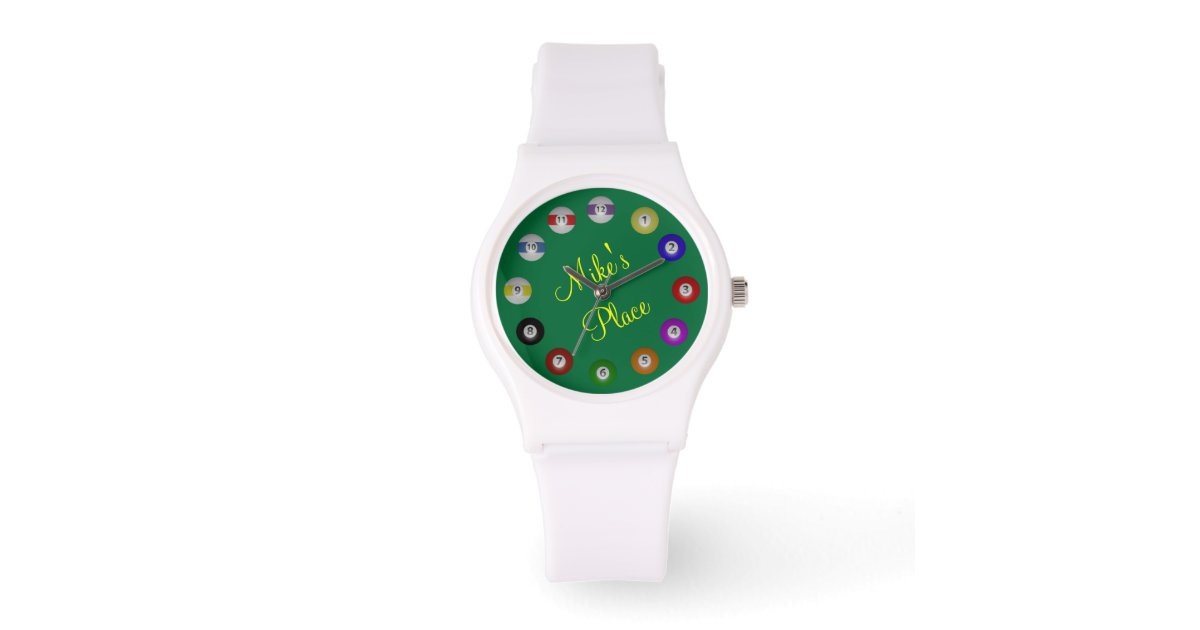 Billiard Pool Ball Numbered Watch | Zazzle