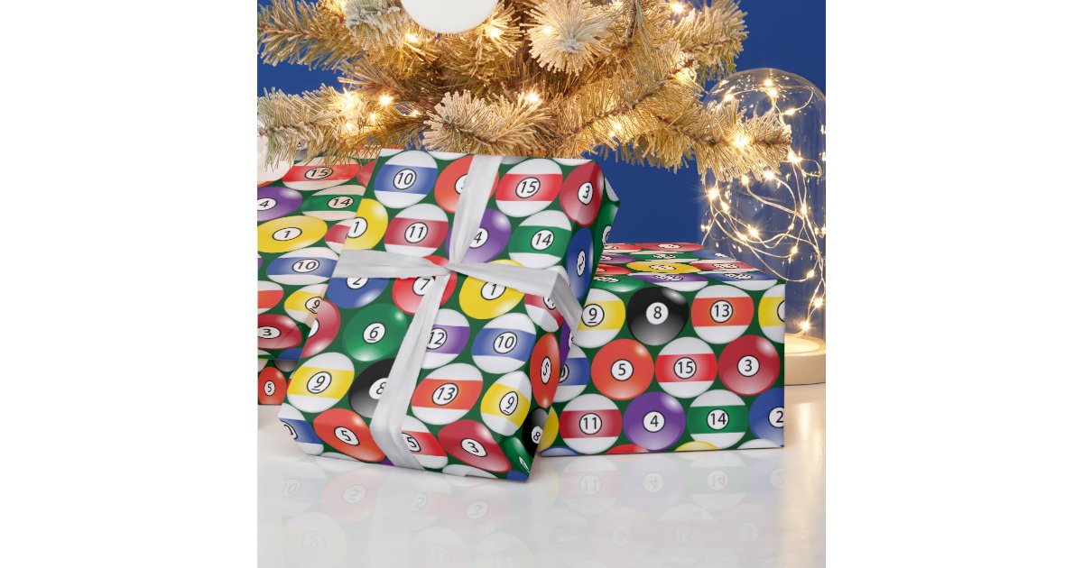 Billiard Pool Balls Wrapping Paper | Zazzle