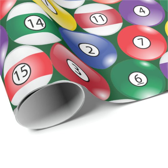 Billiard Pool Balls Wrapping Paper | Zazzle.com