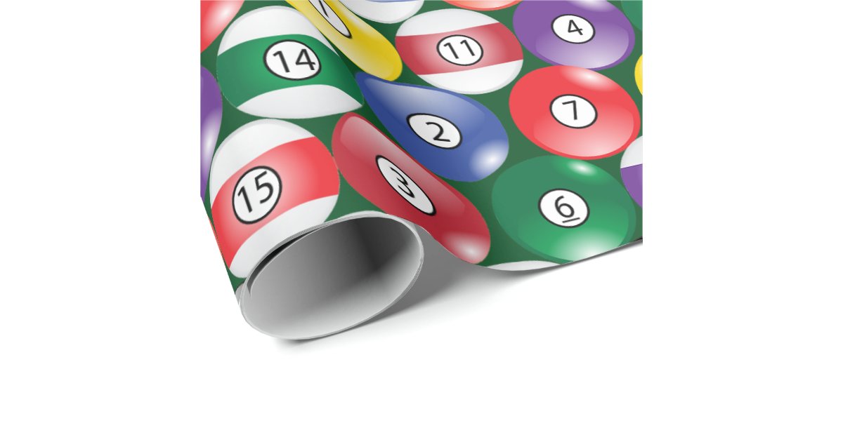 Billiard Pool Balls Wrapping Paper | Zazzle.com