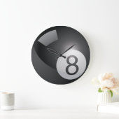 Billiards 8 Ball Large Clock | Zazzle