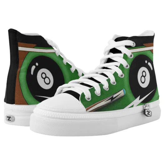 Billiards, 8Ball, Cue Stick, Pool Game, Pool Table High-Top Sneakers ...