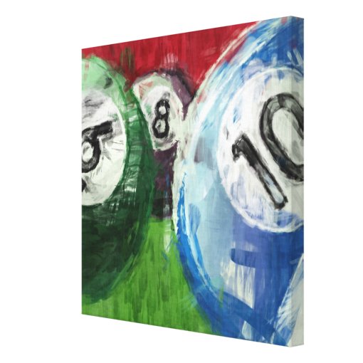 Billiards Abstract Canvas Print | Zazzle