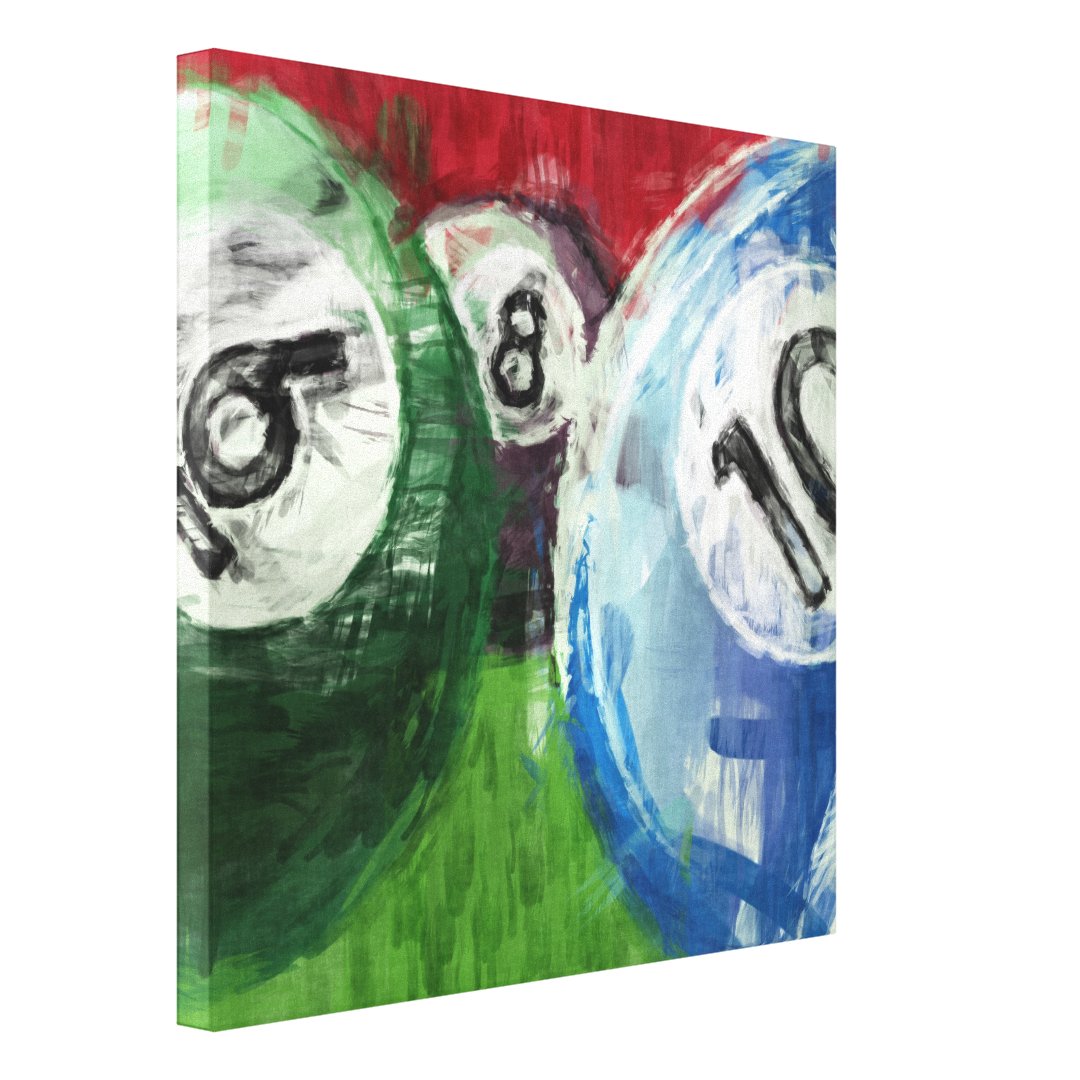 Billiards Abstract Canvas Print | Zazzle