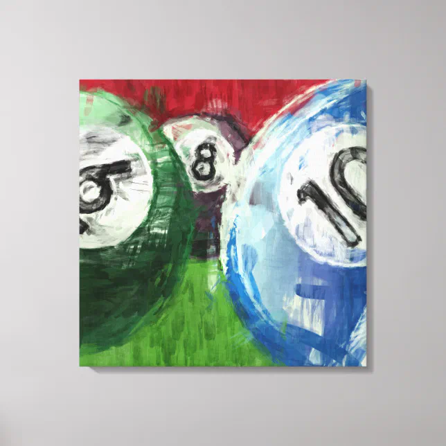 Billiards Abstract Canvas Print | Zazzle