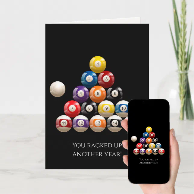 Billiards Ball birthday Card | Zazzle