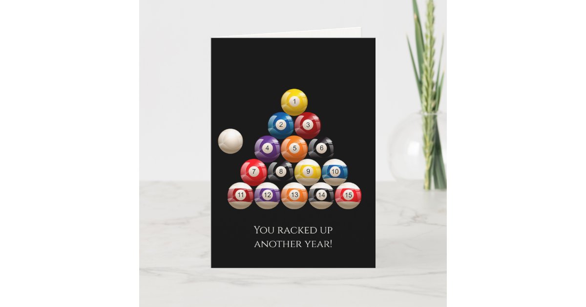Billiards Ball birthday Card | Zazzle
