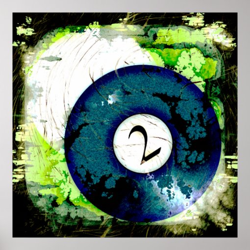 BILLIARDS BALL NUMBER 2 POSTER | Zazzle