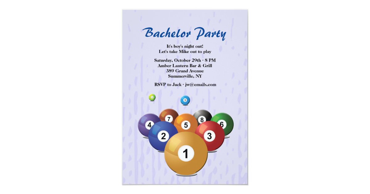 Billiards Balls Invitation | Zazzle.com