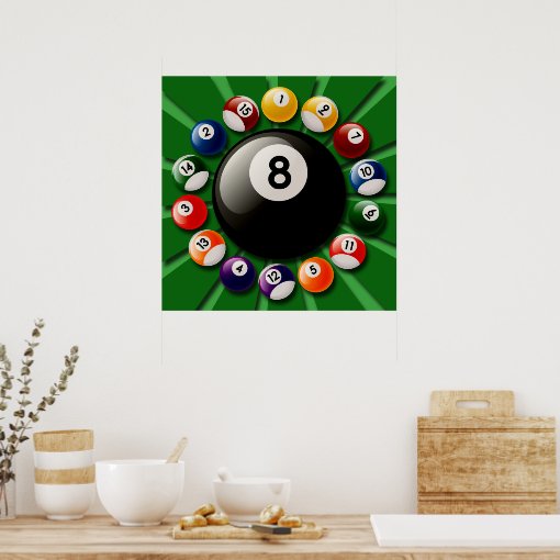 BILLIARDS BALLS POSTER | Zazzle