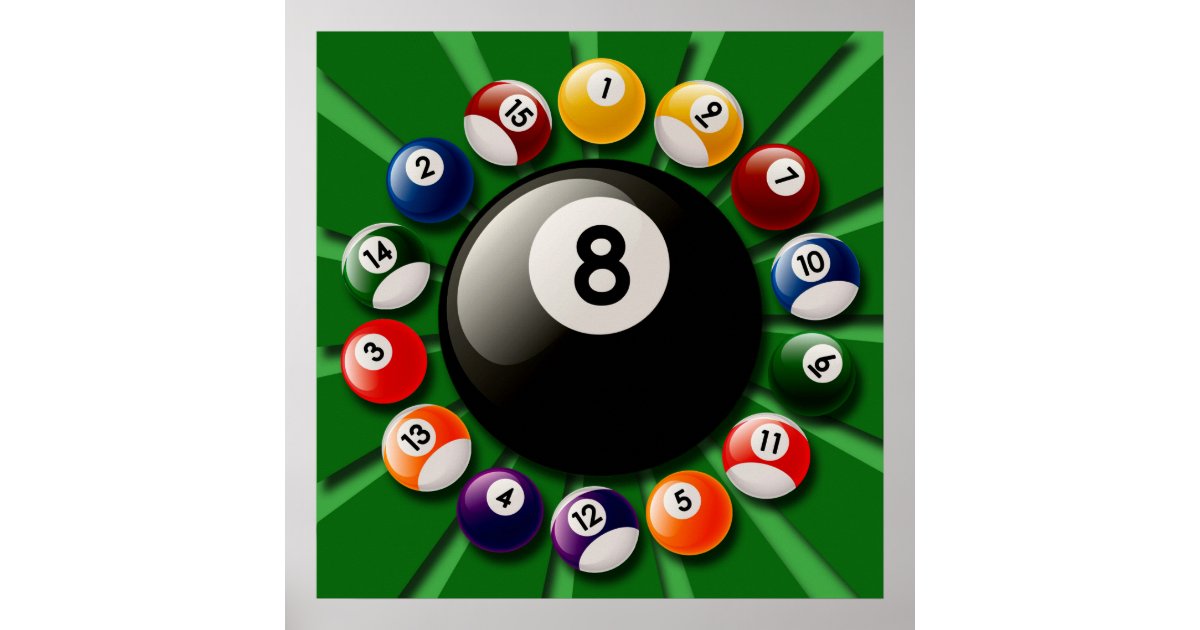 BILLIARDS BALLS POSTER | Zazzle