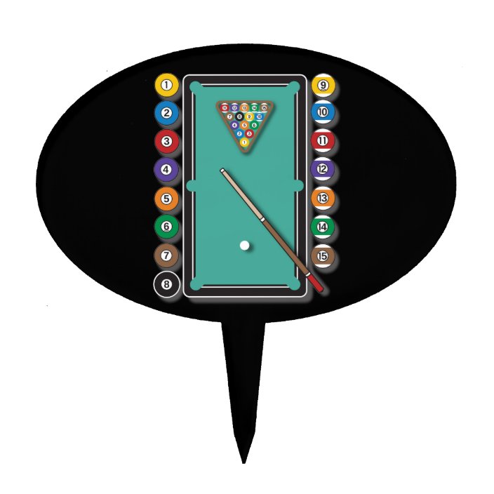 Billiards Cake Topper at Shirley Poe blog
