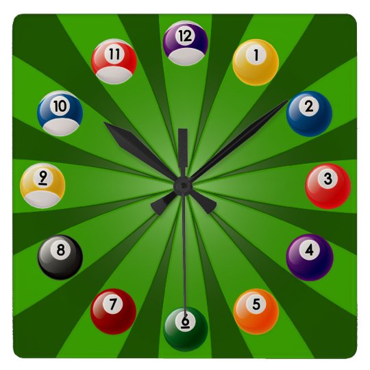 Billiards Clock | Zazzle.com