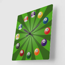 Billiards Clock | Zazzle