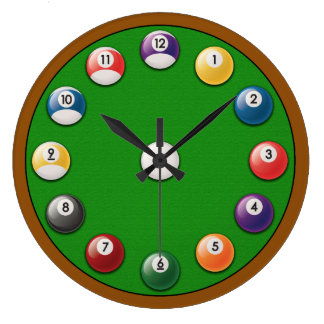 Billiard Wall Clocks | Zazzle