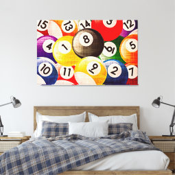 Billiards Collage Triptych Canvas Print | Zazzle