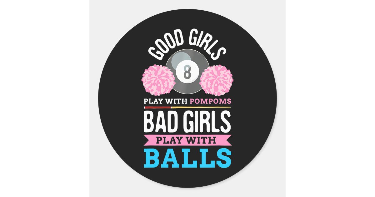 Billiards Cue Sport Game Pool Balls Billiard Classic Round Sticker | Zazzle