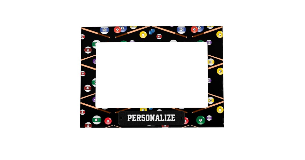 Billiards Game Player Magnetic Frame | Zazzle