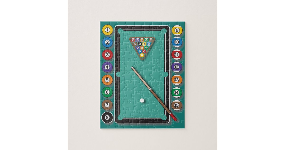 Billiards Jigsaw Puzzle | Zazzle