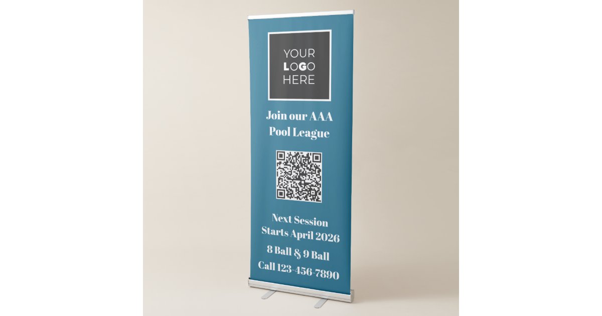 Billiards League Promotional Vertical Banner | Zazzle