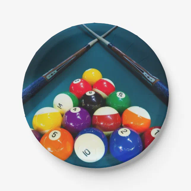 Billiards Paper Plates | Zazzle