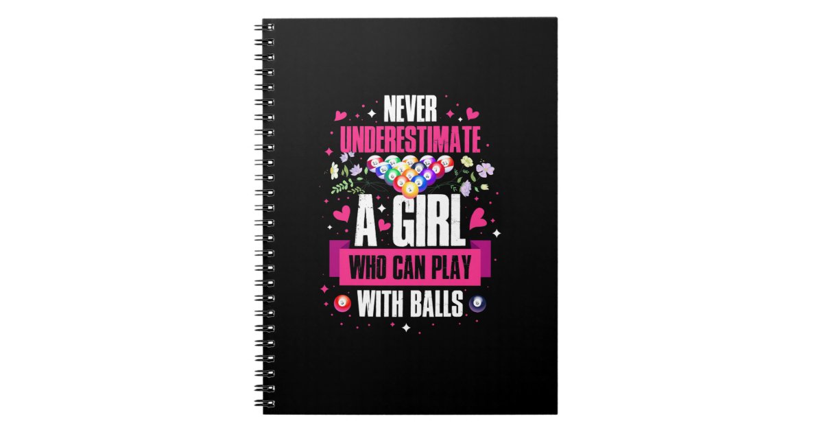 Billiards Player This Girl Can Play Pool Billiards Notebook | Zazzle