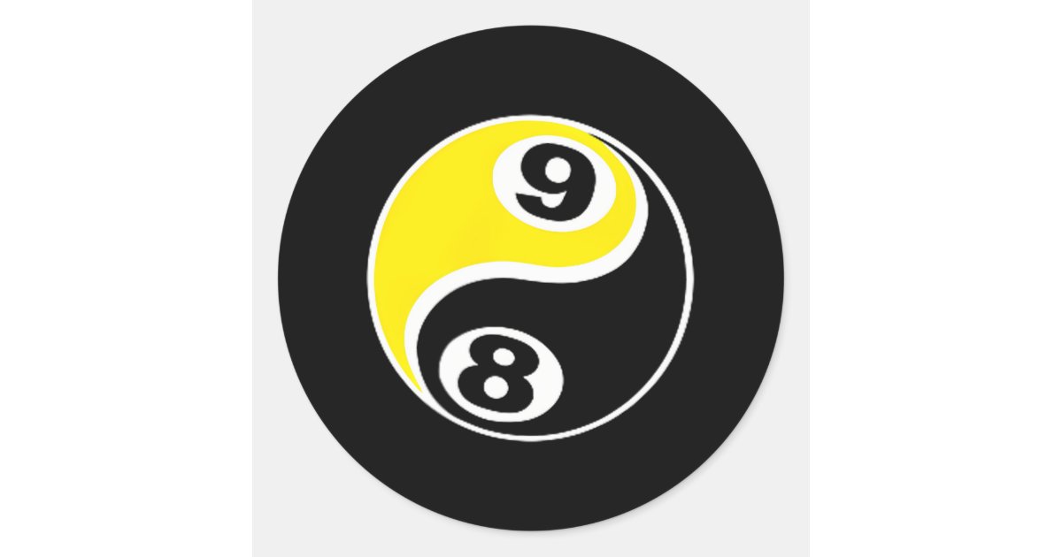 Billiards Pool 8 Ball 9 Ball Skull Classic Round Sticker | Zazzle