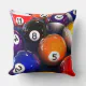 Billiards Pool Balls Square Throw Pillow | Zazzle
