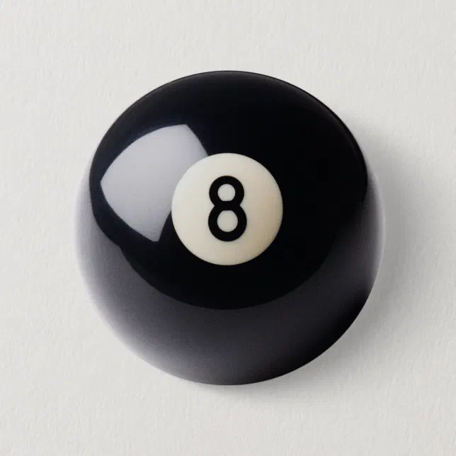 Billiards Snooker 8-Ball Button | Zazzle