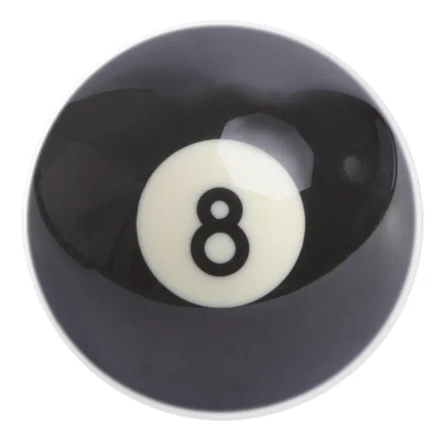 Billiards Snooker 8-Ball Ceramic Knob | Zazzle