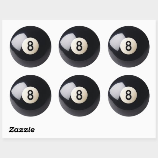 Billiards Snooker 8-Ball Stickers | Zazzle