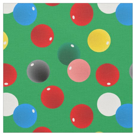 Green Pool Ball Billiards Pattern Large Repeat Fabric | Zazzle