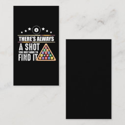 Billiards Team Pool Player Gift for Snooker Fans Business Card | Zazzle