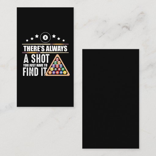 Billiards Team Pool Player Gift for Snooker Fans Business Card | Zazzle