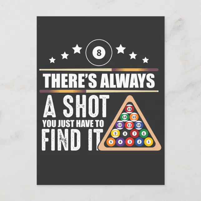 Billiards Team Pool Player Gift for Snooker Fans Postcard | Zazzle