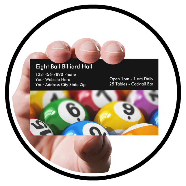 Billiards Theme Business Cards | Zazzle