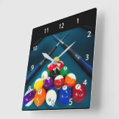 Billiards Wall Clock | Zazzle