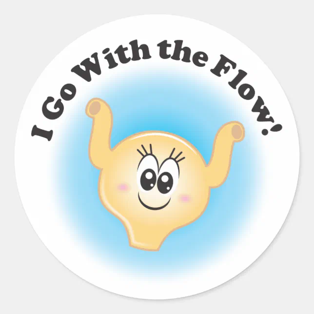 Billie Bladder "I Go With The Flow" Stickers | Zazzle