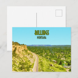 Billings Montana Rim Rocks Vintage Postcard | Zazzle