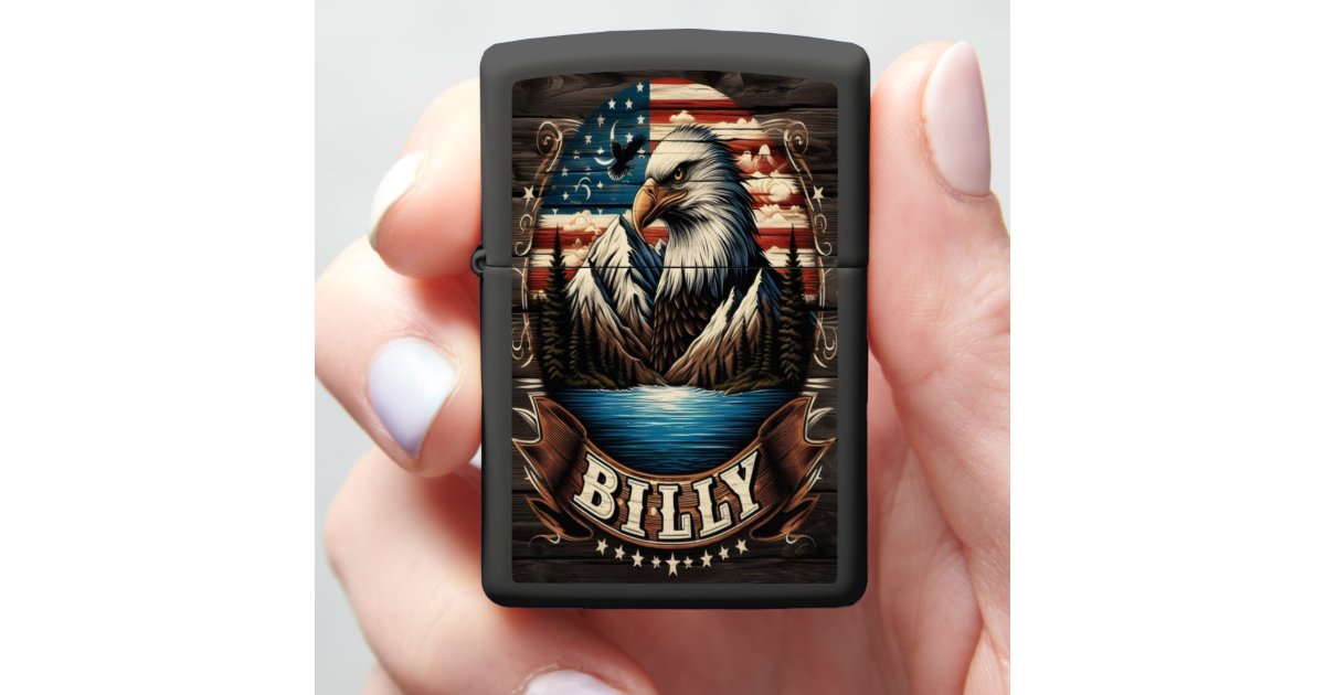 Billy American Eagle Mountain Scene Zippo Lighter | Zazzle