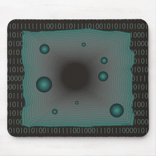 Binary 1s 0s Matrix Big Machine Black Green Geek Mouse Pad | Zazzle