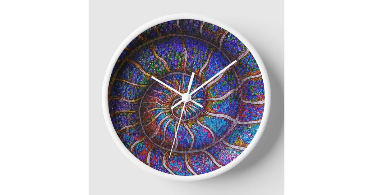Binary Ammonite Clock | Zazzle